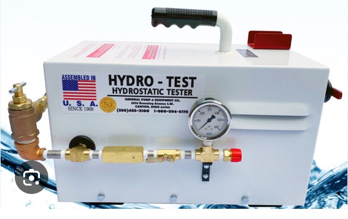 GENERAL PUMP HYDRO TEST HYDROSTATIC TESTER AR1.5-1000 PNEUMATIC 1000 P ...