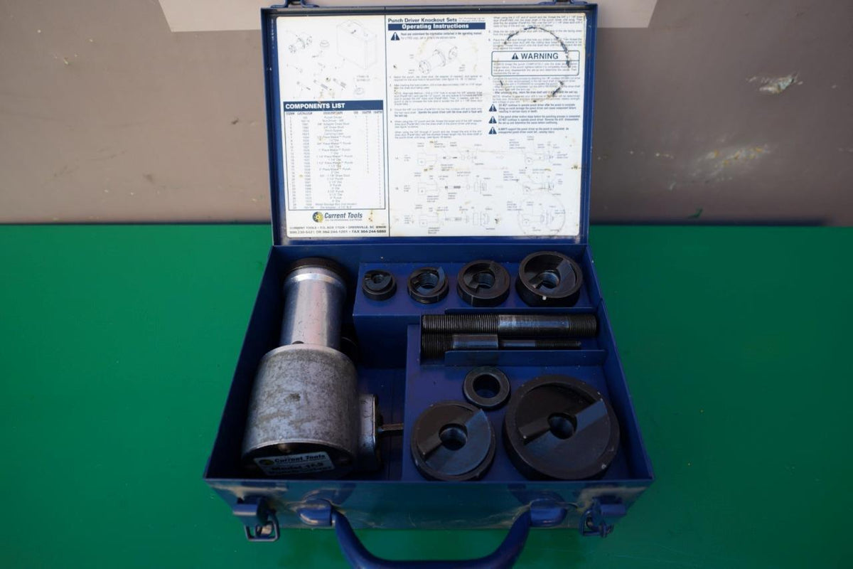 Current Tool Punch and Die Knock out Set 1/2 to 2 inch Model 162PM Wor ...
