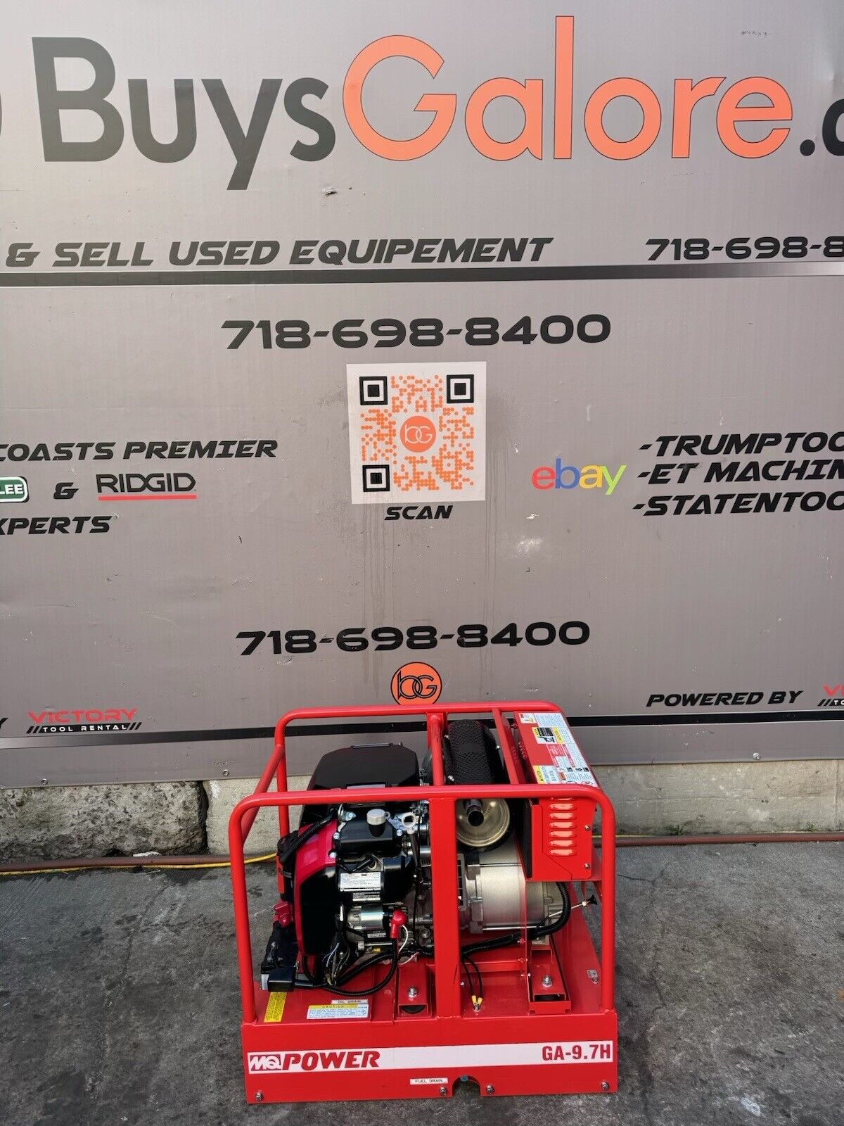 MQ Multiquip Industrial 10,000 Watts Generator GA-9.7H Works Fine 2 HR ...