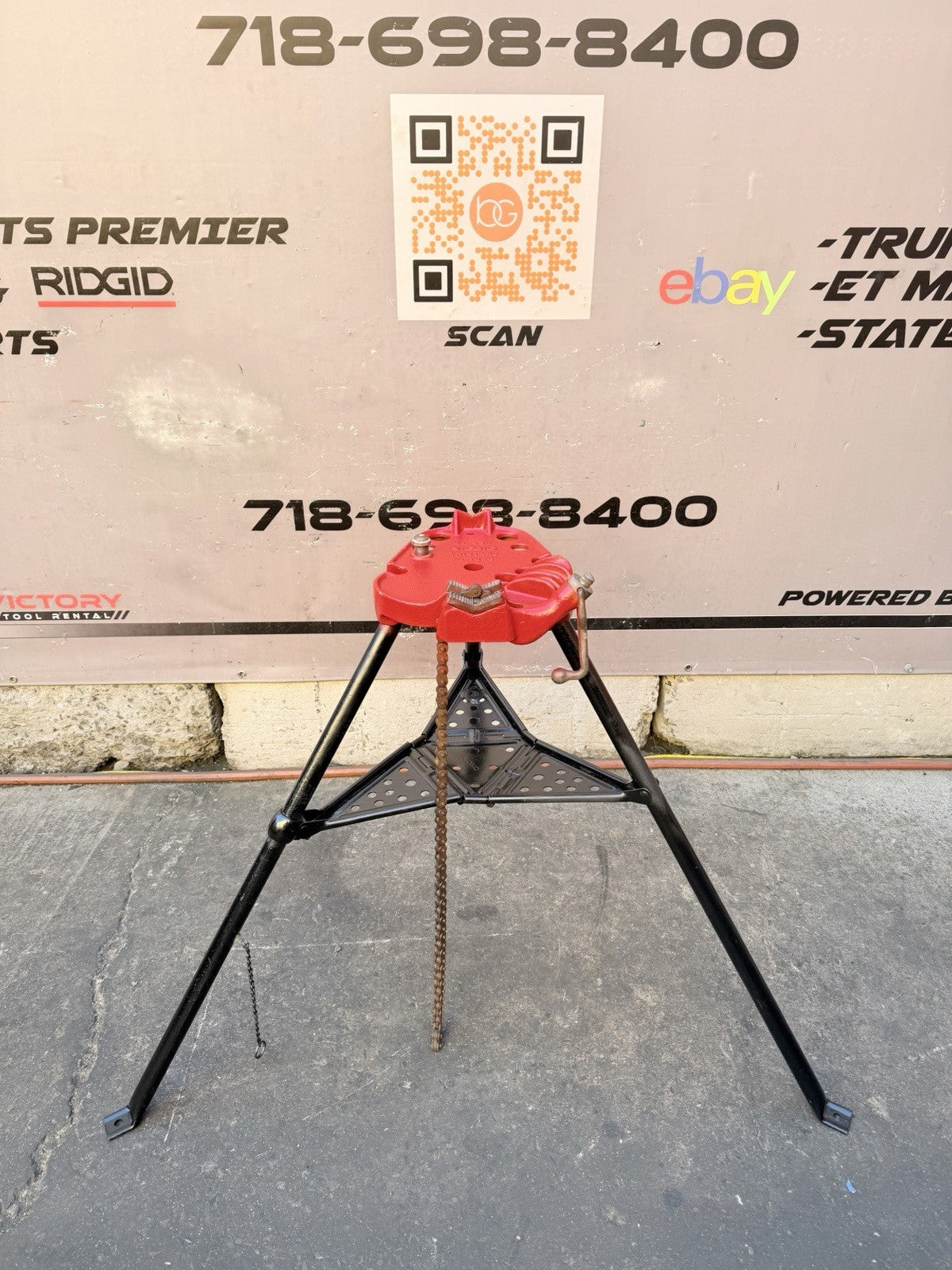 Ridgid 450 1/8 to 5 inch Tripod Pipe Vise for Rigid Pipe Great Shape ...