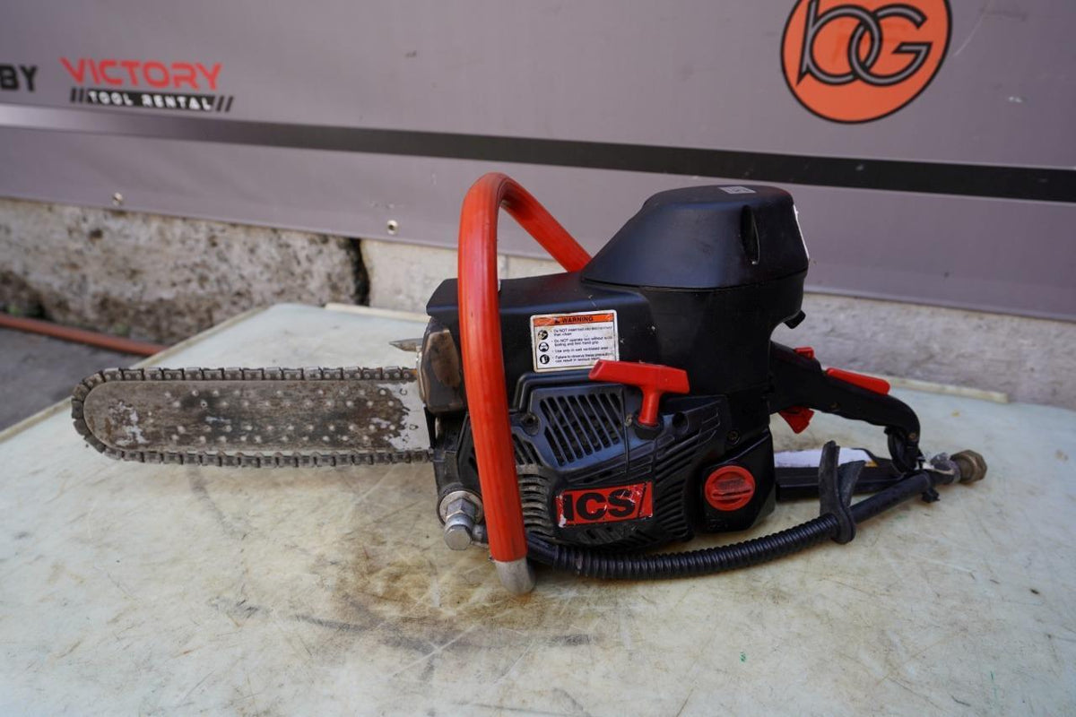 ICS 680GC Concrete Chain Saw Starts and Runs Fine — Buys Galore