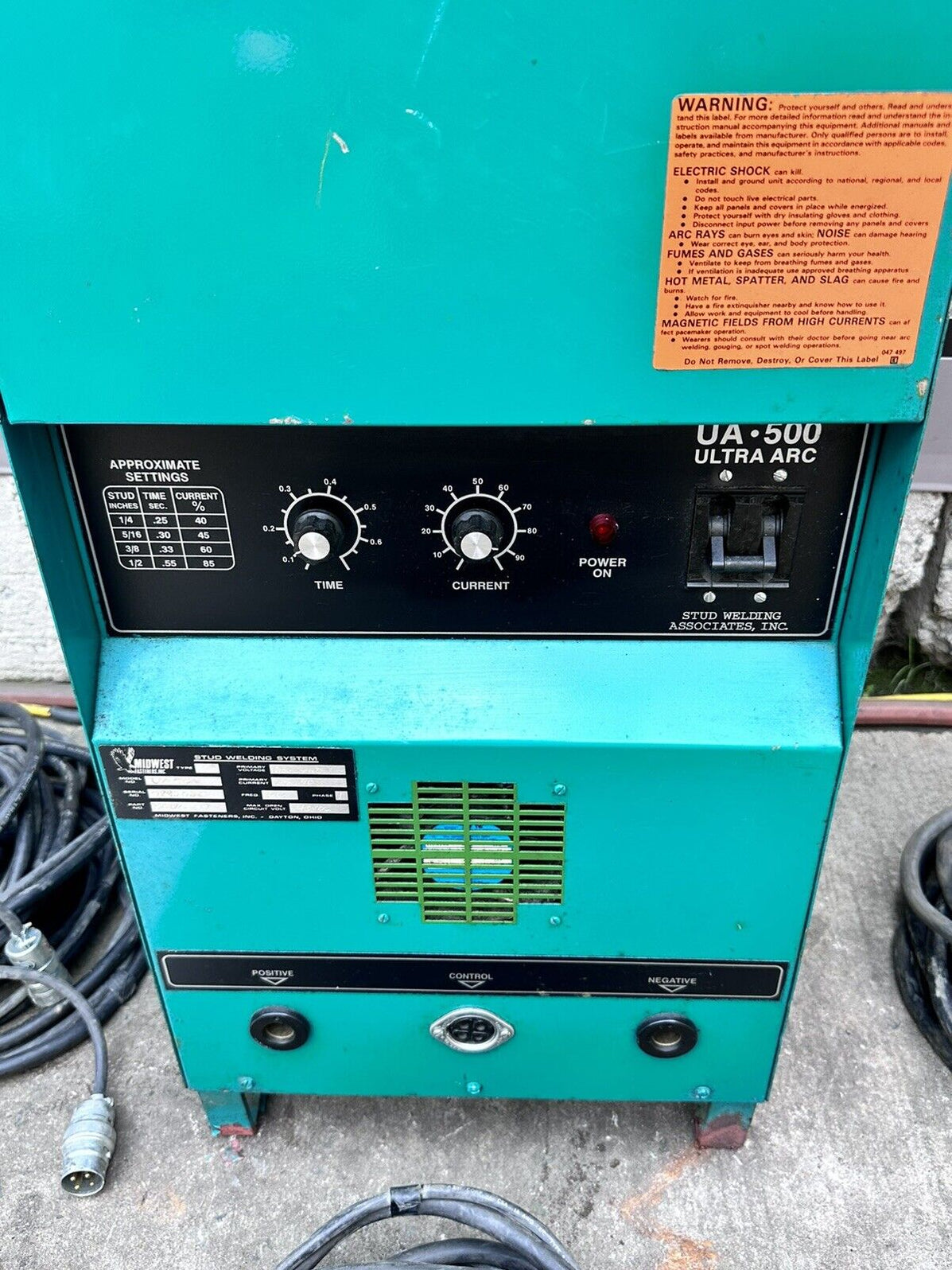 Midwest Fasteners, Inc. UA500 Stud Welding System Stud Welder Nelson ...