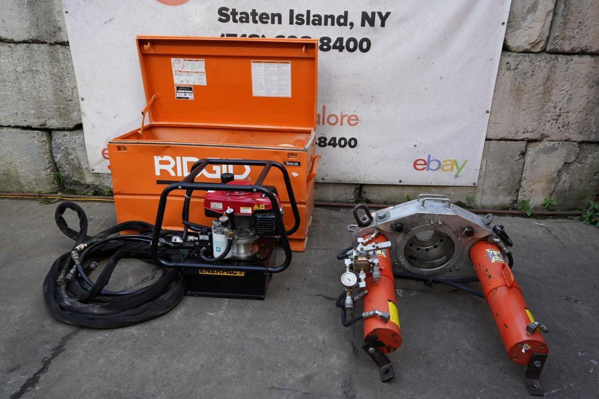 Hydraulic Pipe Puller Enerpac Pump, Power Team 80 Ton Double Acting Cy ...